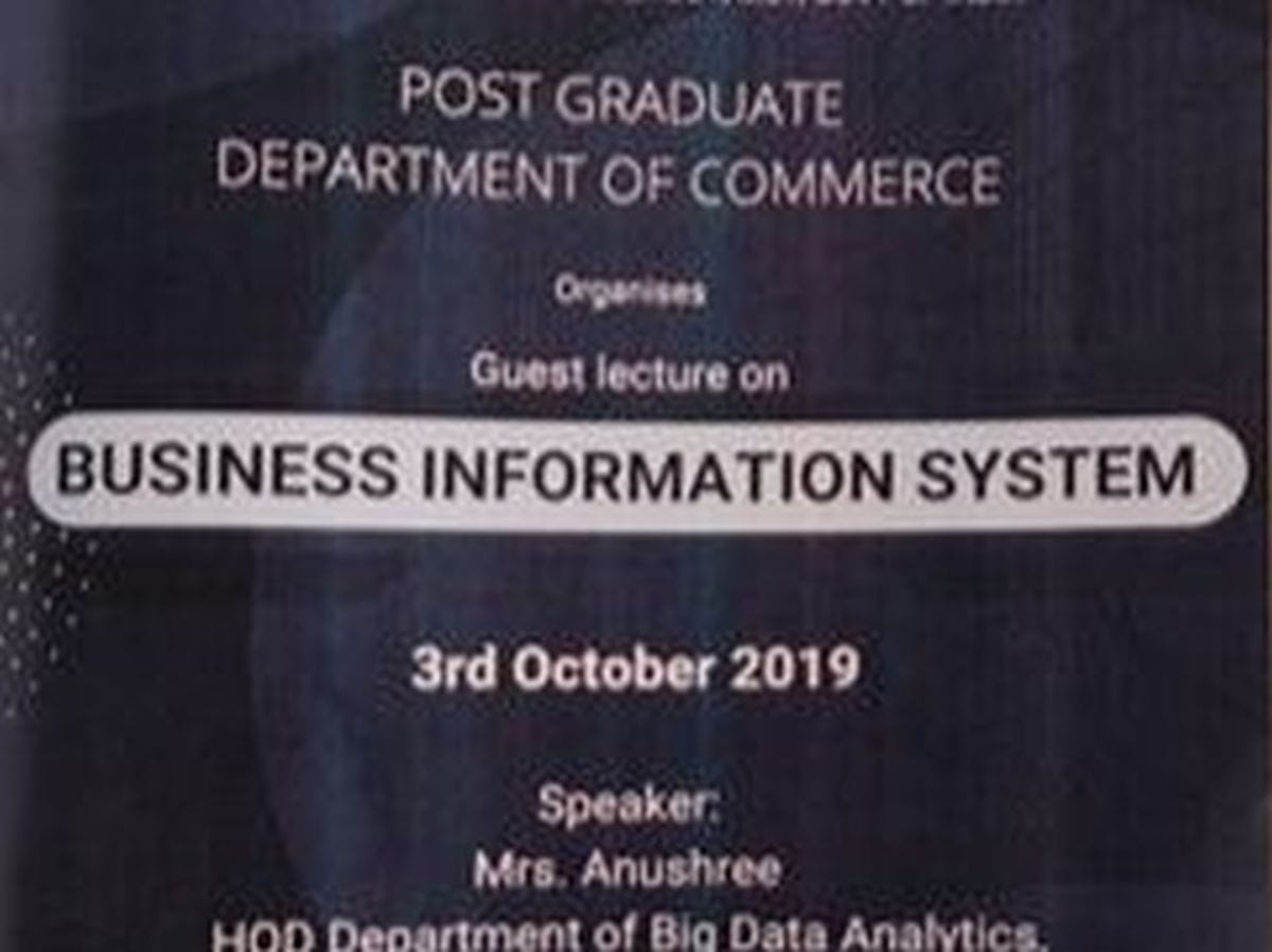Guest Lecture on Business Information System - St. Agnes College ...
