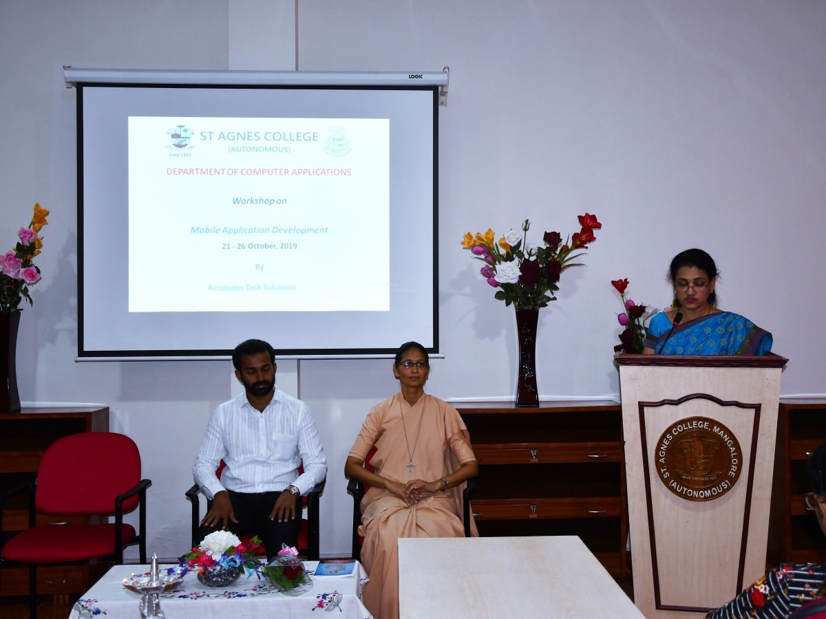 Six-day workshop on Mobile App Development - St.Agnes Collee