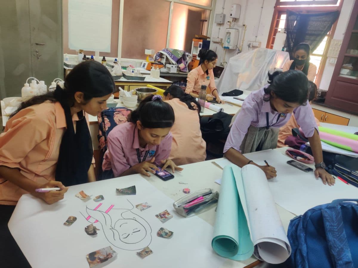 Activity on Collage making - St. Agnes College (Autonomous), Mangaluru