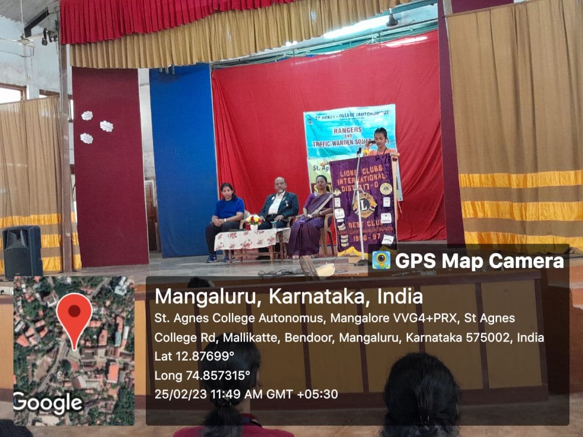 Guest lecture on General safety and Life saving - St. Agnes College (Autonomous), Mangaluru