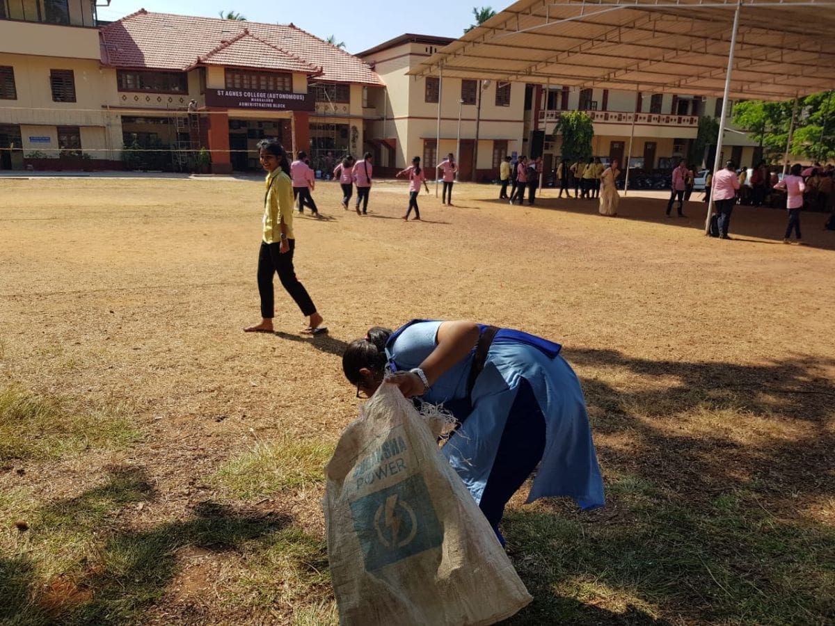 Campus Cleanliness Drive - St. Agnes College (Autonomous), Mangaluru