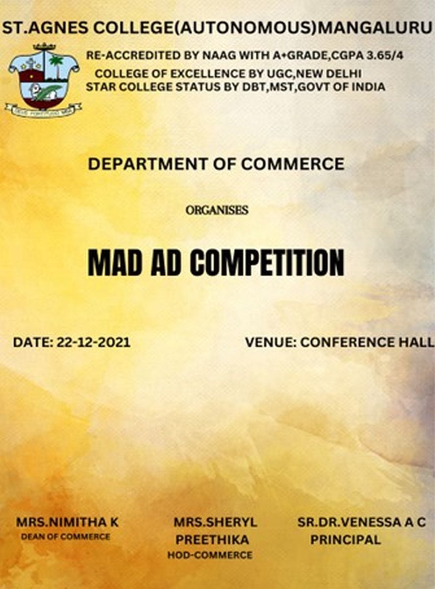 Mad Ad Competition - St. Agnes College (Autonomous), Mangaluru
