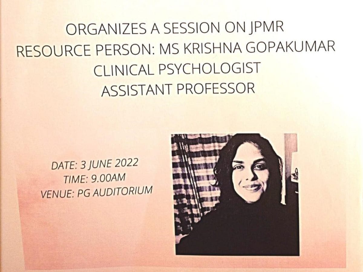 Session on JPMR - St. Agnes College (Autonomous), Mangaluru