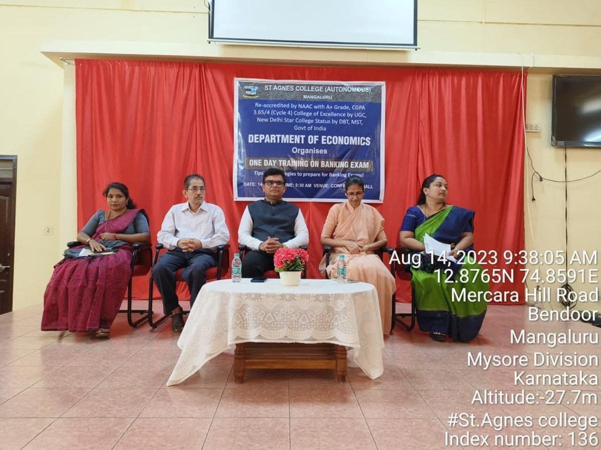 One Day Training Programme On “Banking Exams” - St. Agnes College ...