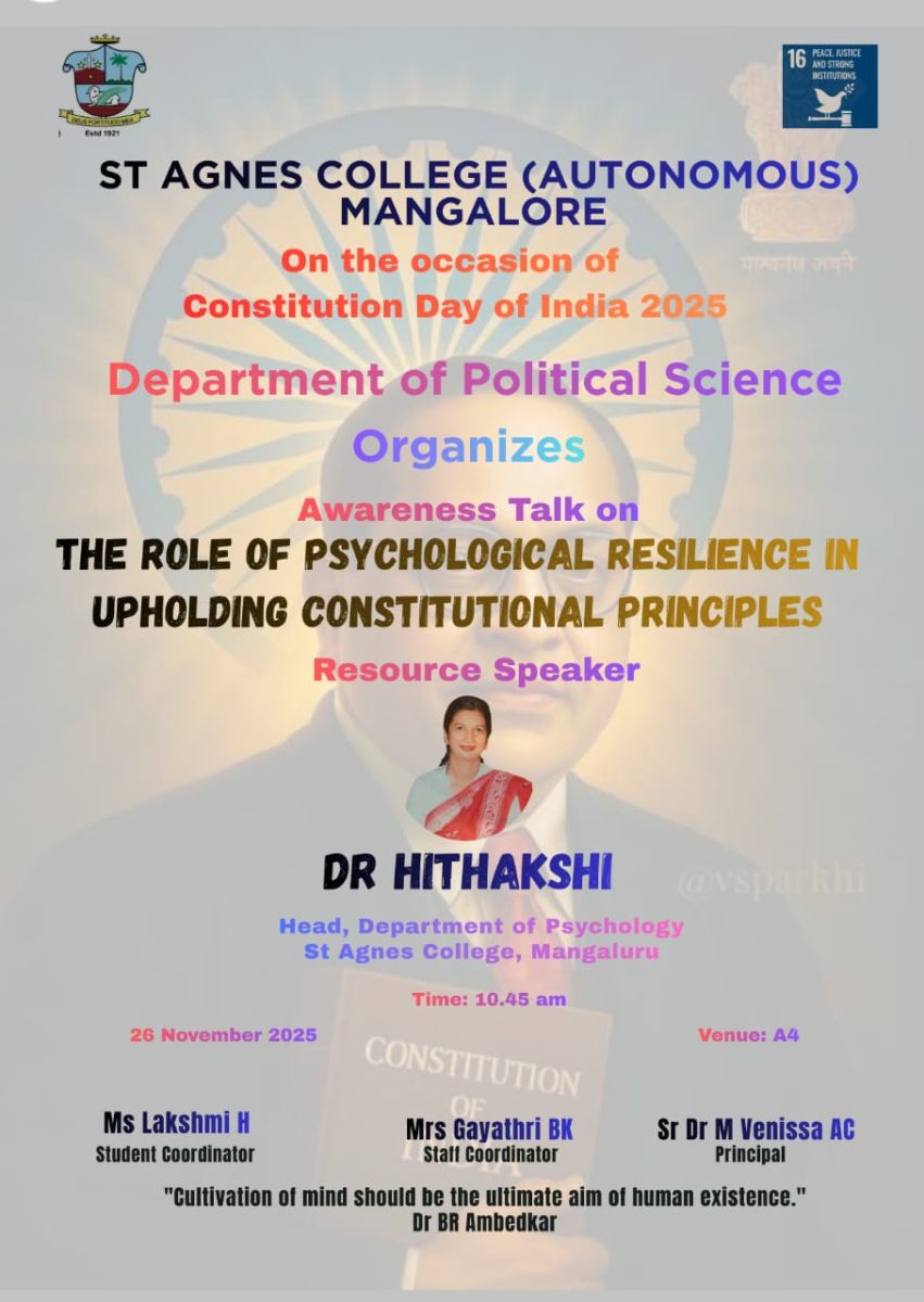 Constitution Day 2025 - St. Agnes College (Autonomous), Mangaluru
